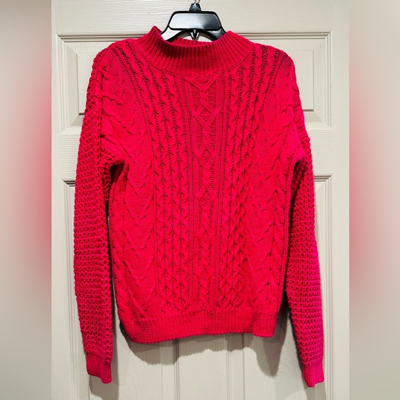 Vintage | Sweaters | Vintage Pasta 8s Pink Sweater With Mock Neck Cable ...